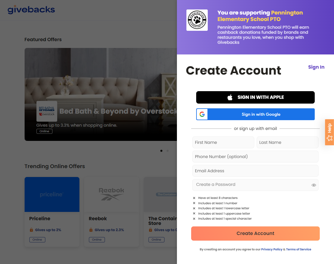 Give Back Programs | Enroll in Pennington PTO's Programs to earn